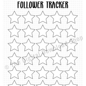 Bujo Journal Follower Growth Tracker Printable, Social Media Planner ...