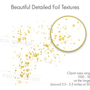 Metallic Paint Splatters Clipart Bundle, Gold Splatter Overlays, Rose ...