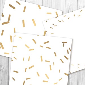 Gold Sprinkles Digital Paper Pack, Gold Confetti, Gold Digital Paper ...