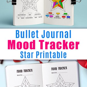 Star Bujo Journal Mood Tracker Printable, Anxiety Tracker Printable ...