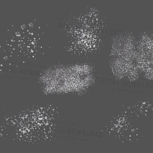 Silver Splatters Clipart, Silver Digital Paint Splatter Overlays ...