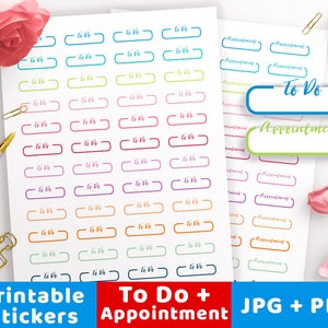 To Do Planner Stickers Printable, Appointment Printable Planner ...