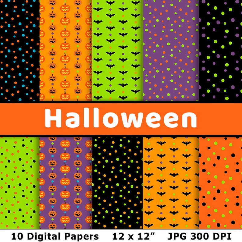 Halloween Digital Papers 2 Halloween Scrapbook Papers - Etsy