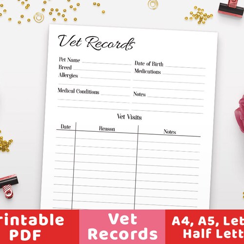 Pet Information Printable Planner | Etsy