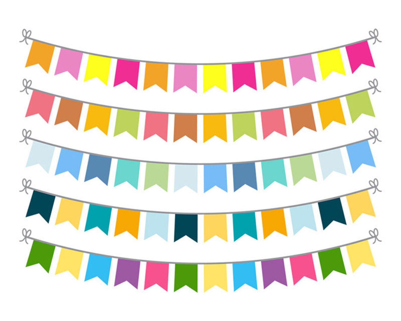Bunting Clipart Bunting Banner Clipart Bunting Flag Clipart | Etsy