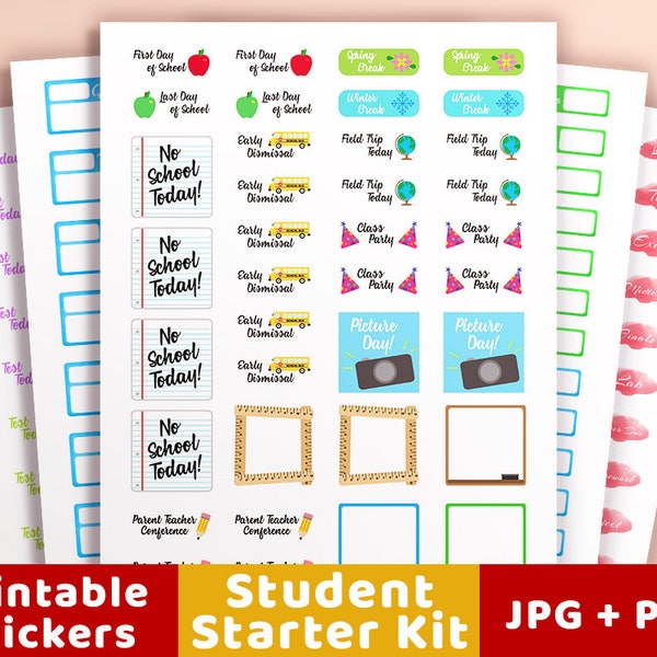 School Year Planner Stickers - Etsy