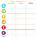 Weekly Menu Plan Printable Rainbow Circles Printable Menu - Etsy