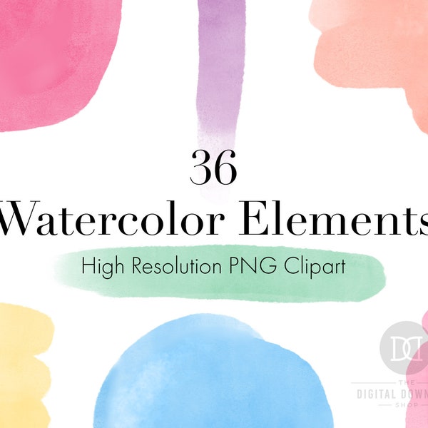 Watercolor Circles - Etsy