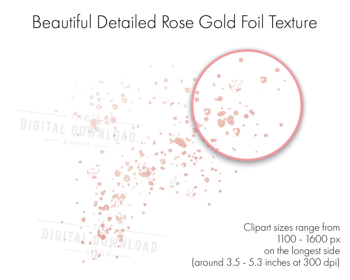 Rose Gold Splatters Clipart Rose Gold Digital Paint Splatter - Etsy