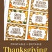 Thanksgiving Labels Template Printable, Editable Thanksgiving Tags ...