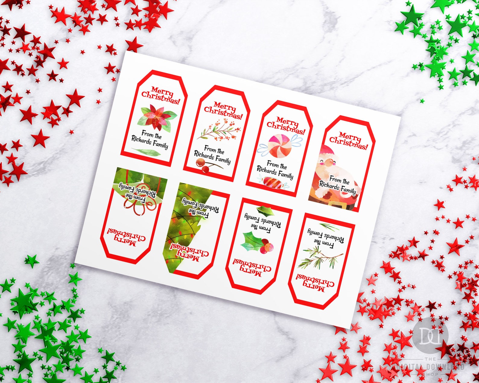 Christmas Tags Printable, Editable Christmas Tags, Personalized ...