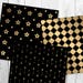 Black and Gold Digital Papers, Gold Foil Pattern, Art Deco Digital ...