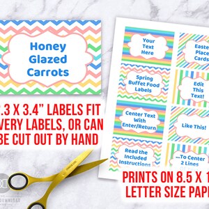Easter Labels Printable, Editable Easter Tags, Customizable Easter Gift ...