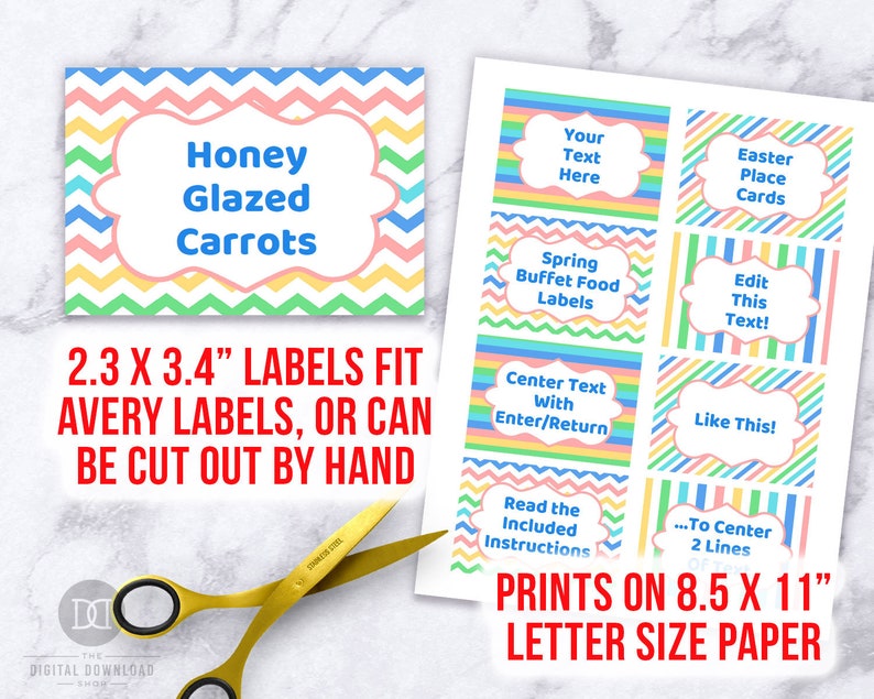 Easter Labels Printable Editable Easter Tags Customizable | Etsy