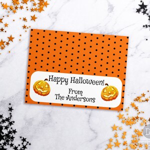 Editable Halloween Treat Bag Topper Printable, Personalized Pumpkin ...