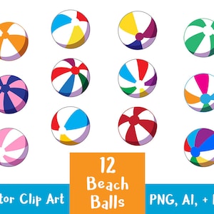 12 Beach Ball Clipart, Summer Clipart, Pool Clip Art, Beach Clipart ...