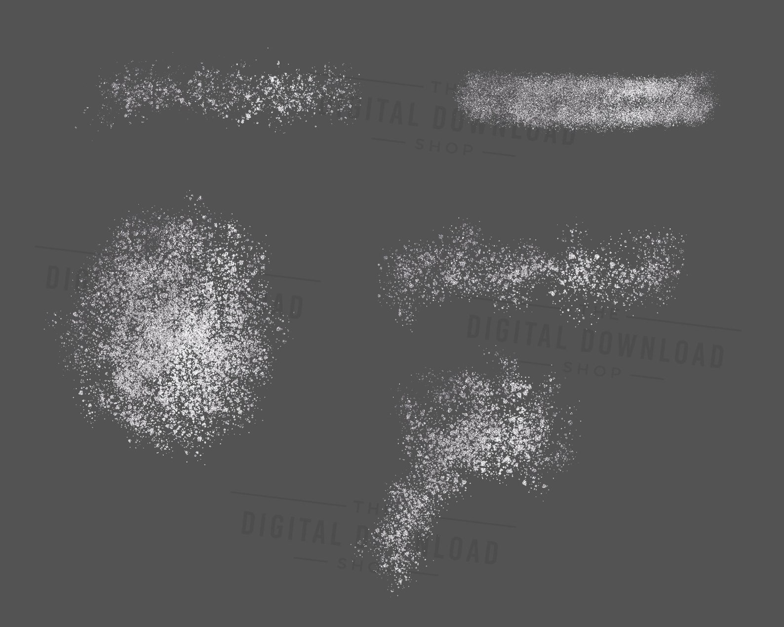 Silver Splatters Clipart Silver Digital Paint Splatter - Etsy