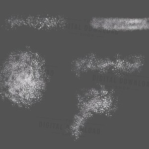 Silver Splatters Clipart, Silver Digital Paint Splatter Overlays ...