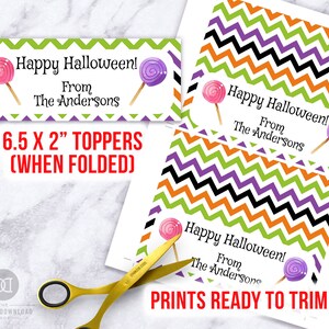 Halloween Treat Bag Topper Personalized, Editable Treat Bag Topper ...