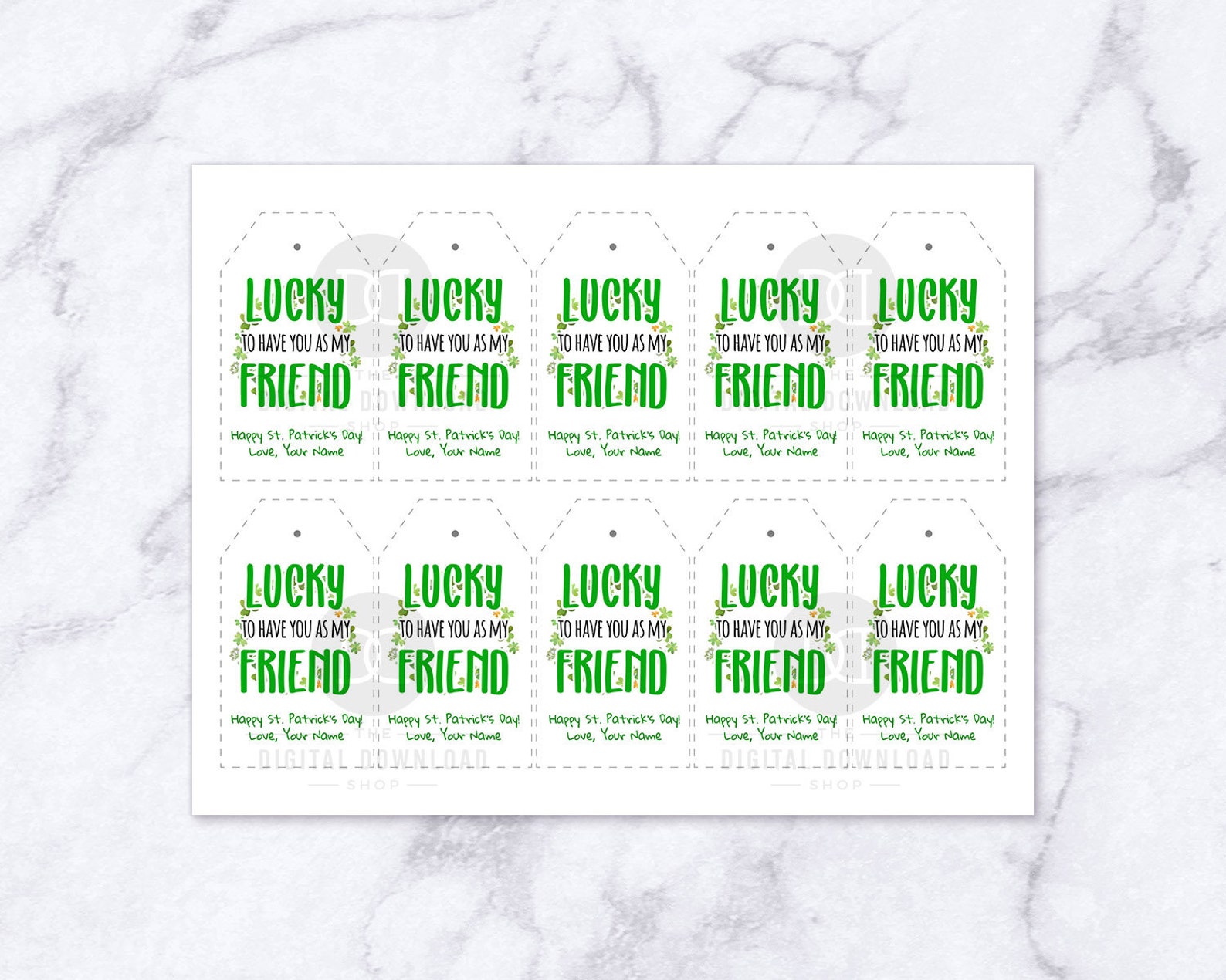 Printable St. Patrick's Day Tag Lucky to Have You as My | Etsy