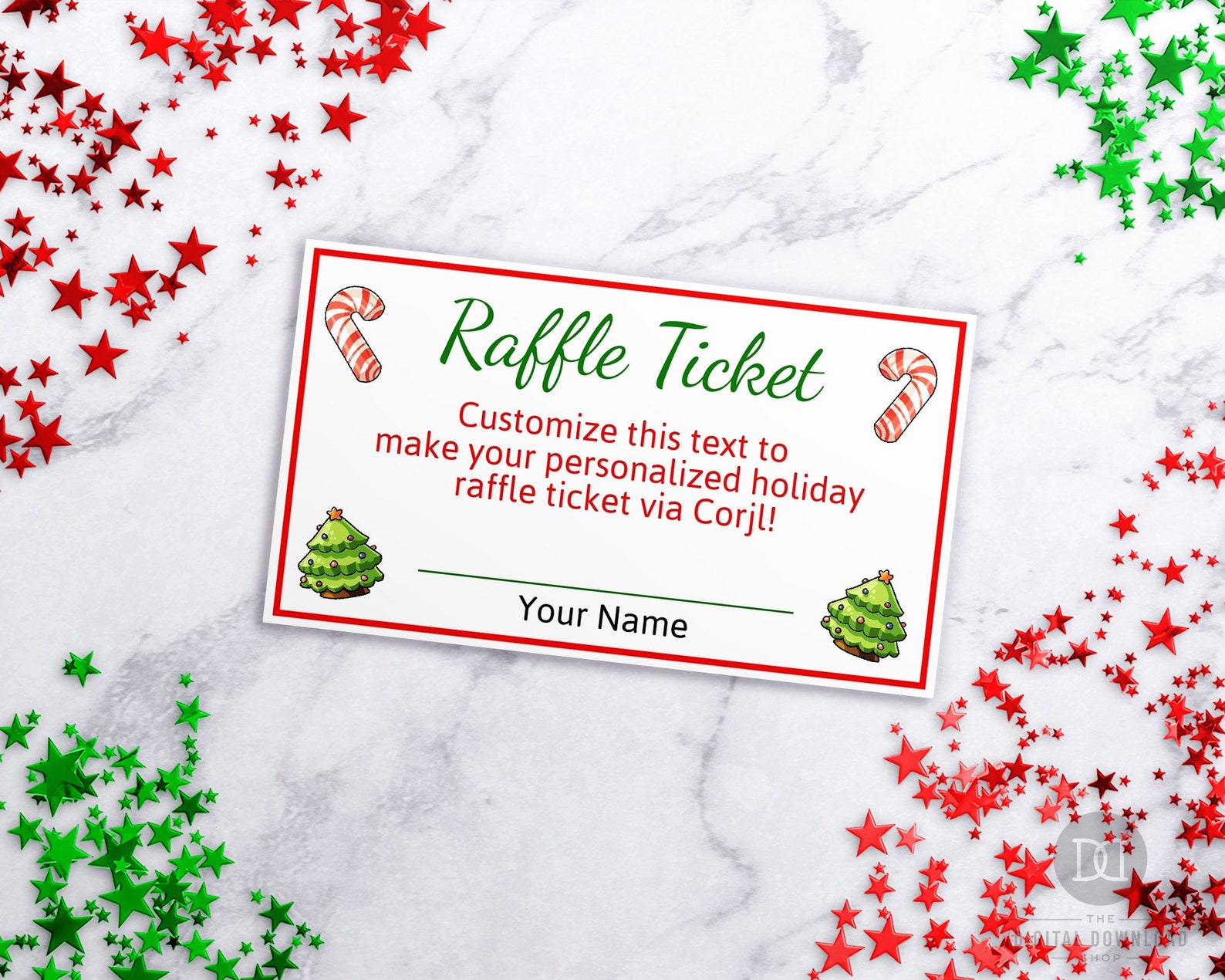 Raffle Ticket Template Christmas Editable, Holiday Raffle Tickets ...