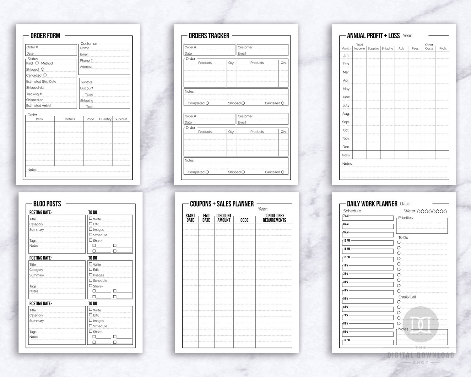 Small Business Planner Printable Home Business Organizer - Etsy