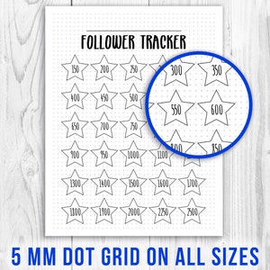 Bujo Journal Follower Growth Tracker Printable, Social Media Planner ...