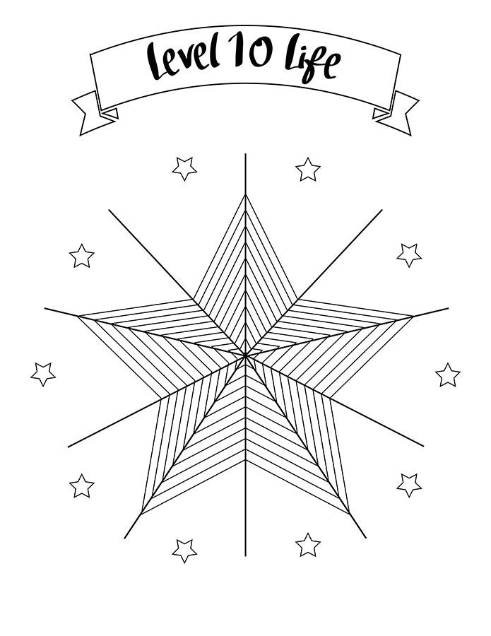 Bujo Journal Level 10 Life Printable Star Printable Level 10 - Etsy