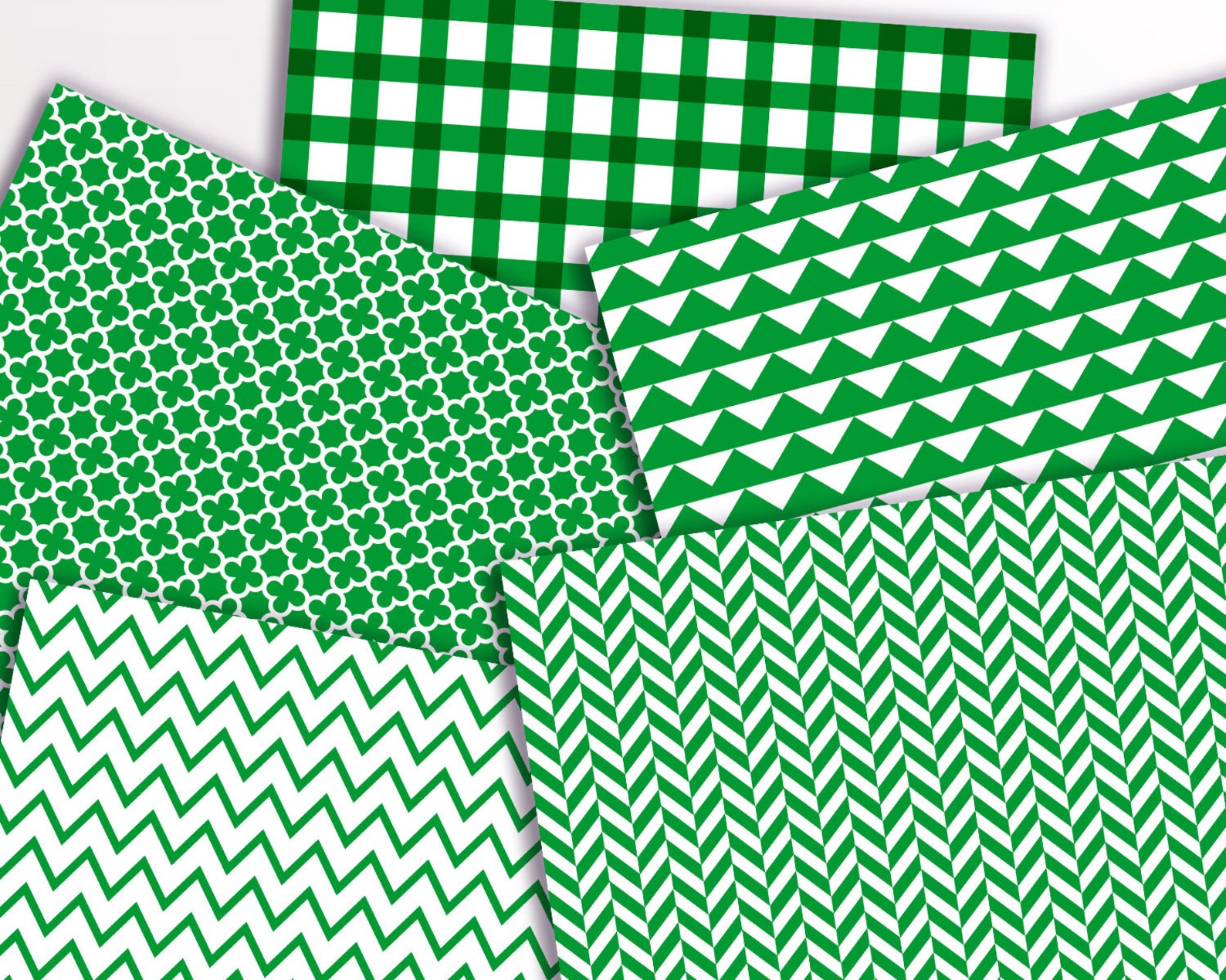 Green and White Digital Papers Green Digital Papers Green - Etsy