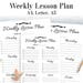 Weekly Lesson Plan Printable, Teacher Planner, Lesson Plan Template ...