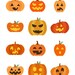 12 Jack O' Lanterns Clipart Pumpkin SVG Fall Clipart - Etsy