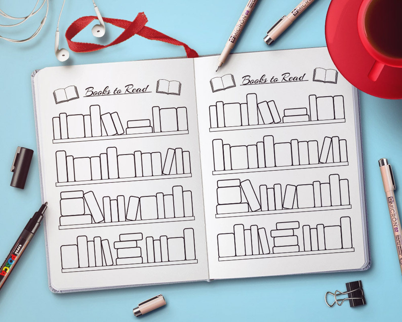 Bullet Journal Printables Starter Kit Mood Trackers Habit - Etsy