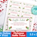 Christmas Raffle Ticket Template Editable, Holiday Printable Raffle ...