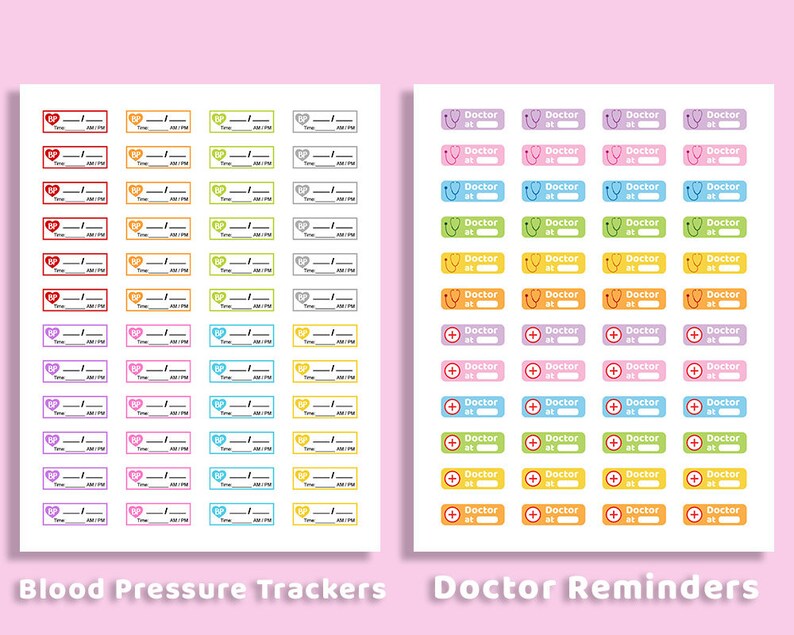 Planner Starter Kit Health Stickers Health Trackers Bullet - Etsy