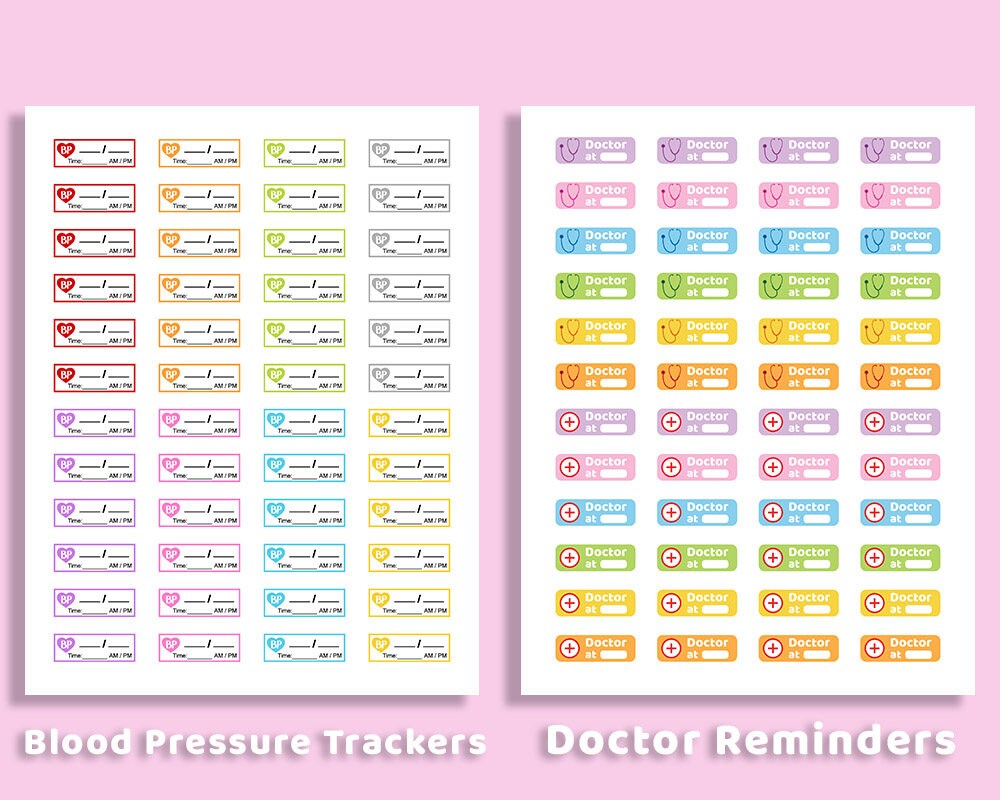 Planner Starter Kit- Health Stickers, Health Trackers, Bullet Journal ...