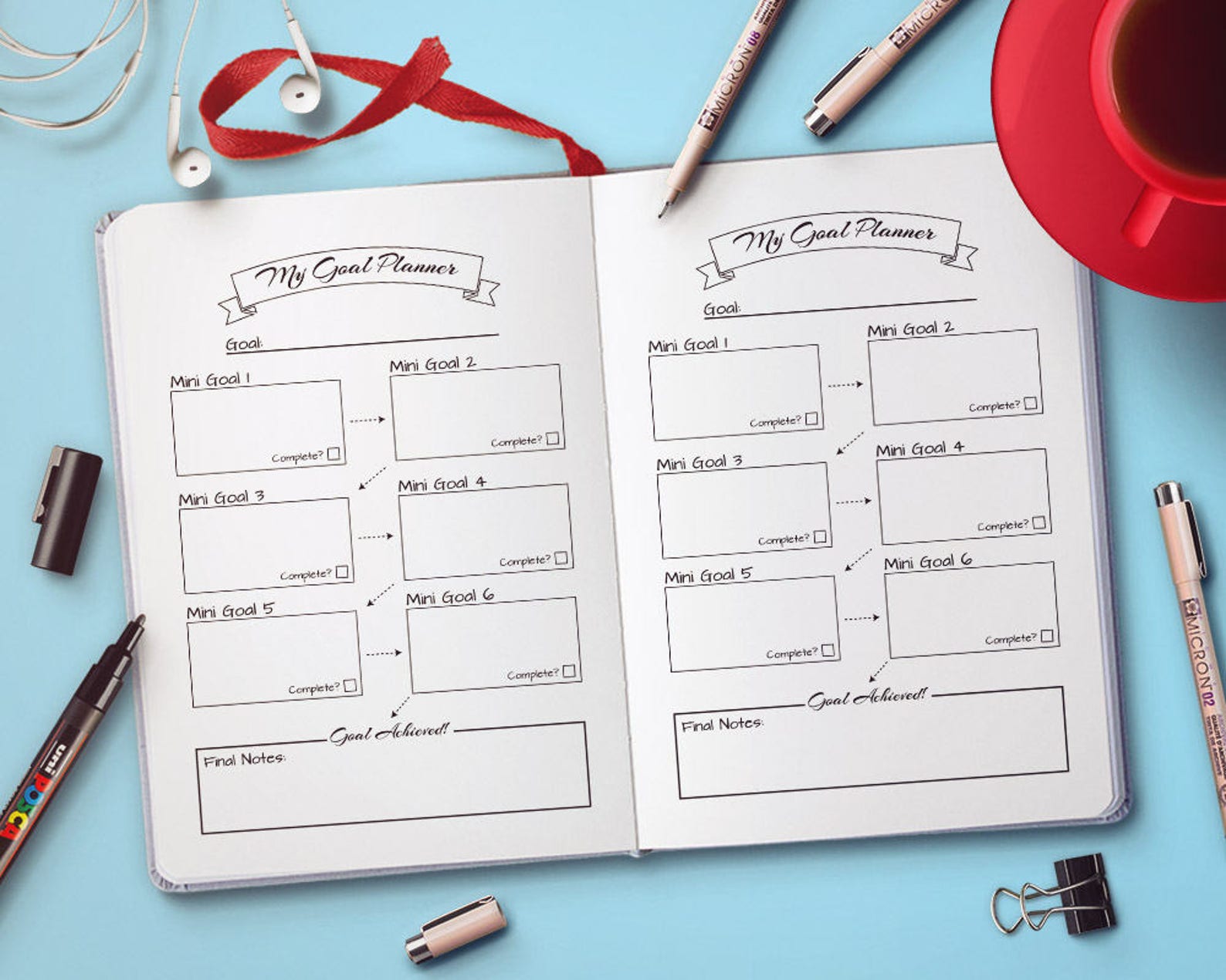 Bullet Journal Printables Starter Kit Mood Trackers Habit - Etsy