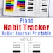 Piano Habit Tracker Printable, Piano Practice Tracker, Music Habit ...