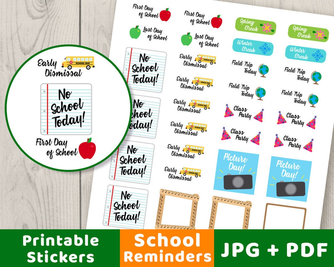 School Year Stickers, School Stickers, Back to School, Bullet Journal ...
