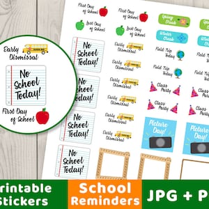 School Year Stickers, School Stickers, Back to School, Bullet Journal ...