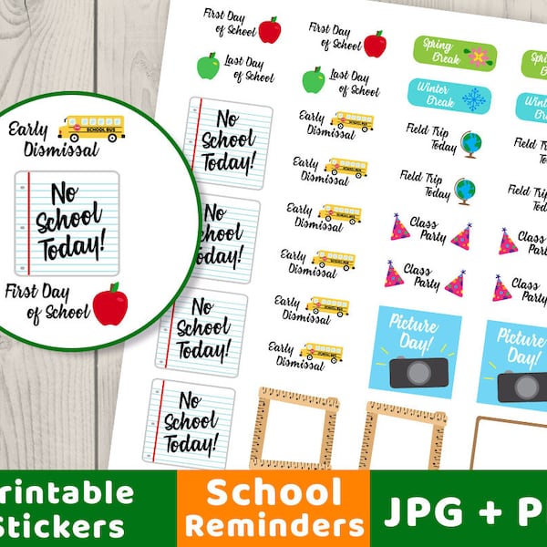 School Year Planner Stickers - Etsy