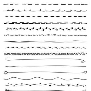 18 Lines Clipart Set 1, Text Dividers, Doodles Clipart, Divider ...