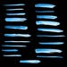 20 Blue Watercolor Brush Strokes Clipart- Thin, Paint Strokes, Hand ...