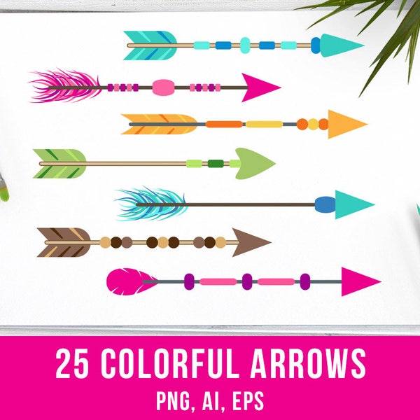 Tribal Arrow Clipart - Etsy