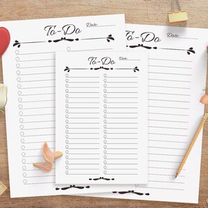 To Do Page Printable, Planner Inserts, to Do List Printable, Daily ...