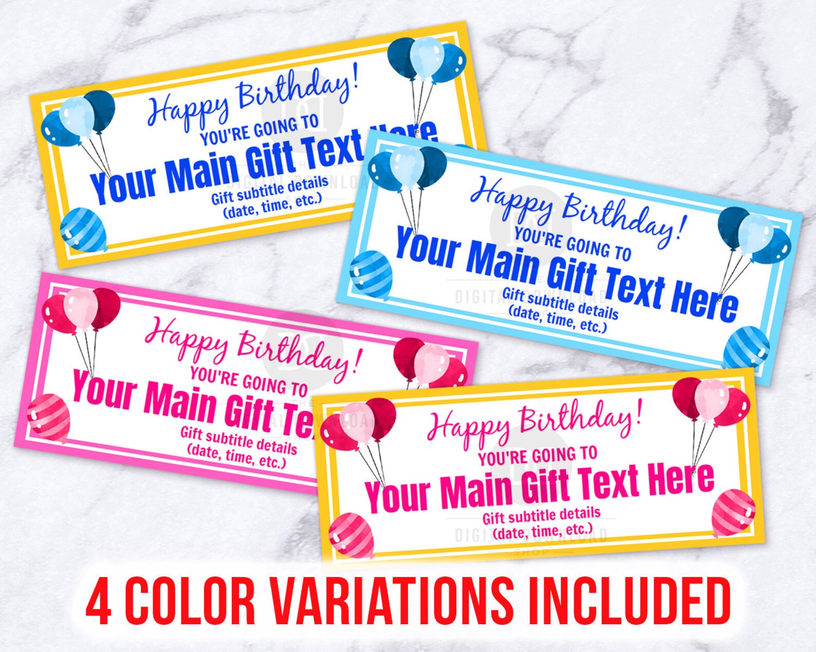 Birthday Event Tickets Template Printable Editable Event - Etsy