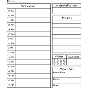 Month at a Glance Printable + Day at a Glance Bujo Journal Printable ...