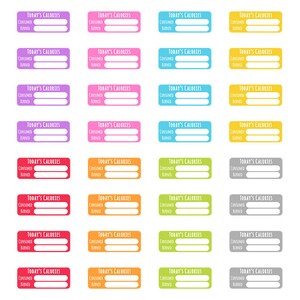 Calorie Tracker Printable Planner Stickers, Bullet Journal Stickers ...