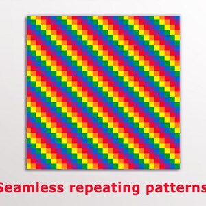 Rainbow Digital Papers, Rainbow Patterns, Seamless Birthday Digital ...