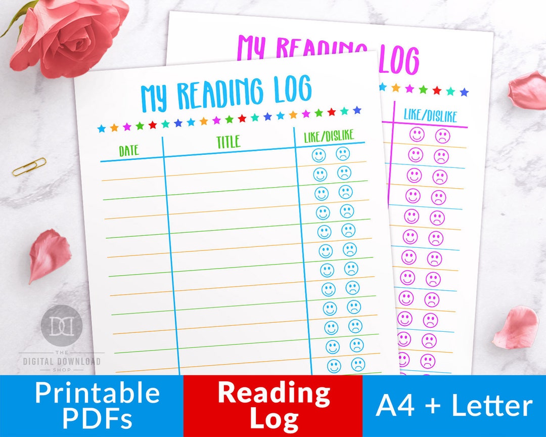 Kids Reading Log Printable, Printable Summer Reading Log, Children's ...