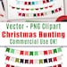 Christmas Bunting Clipart, Christmas Clipart, Holiday Bunting, Holiday ...